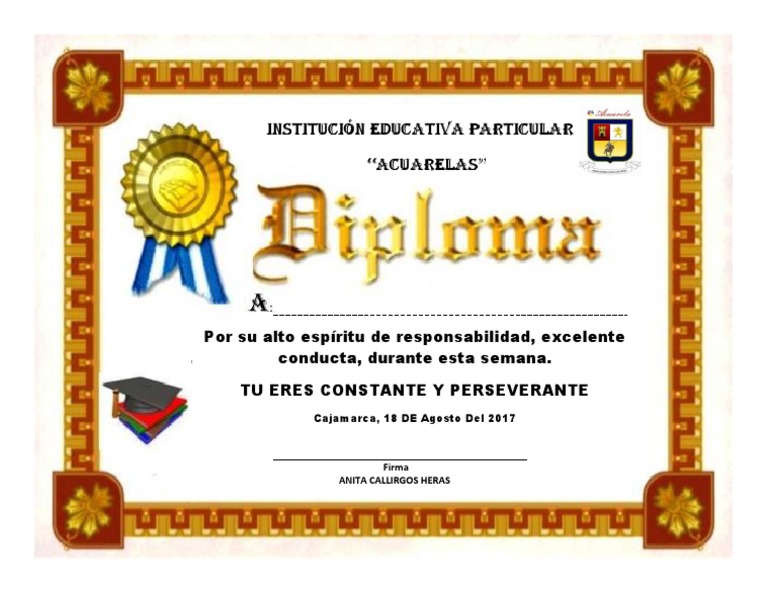 Diploma de Buena Conducta | PDF