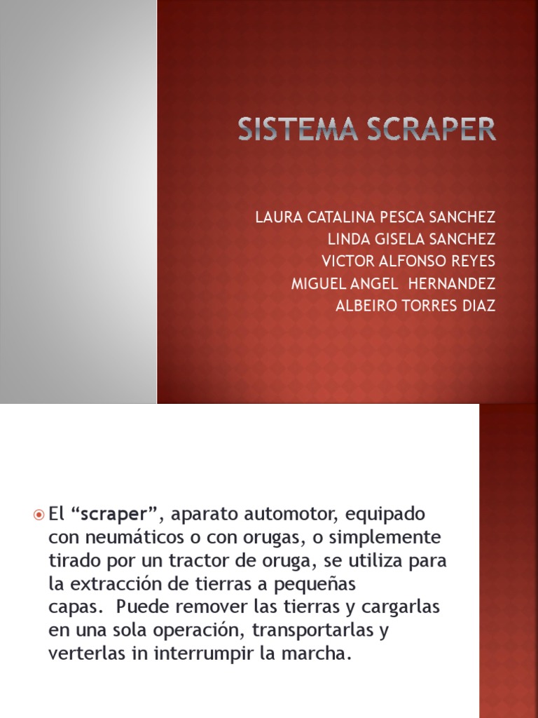 Sistema Scraper | PDF | Grúa (máquina) | Minería