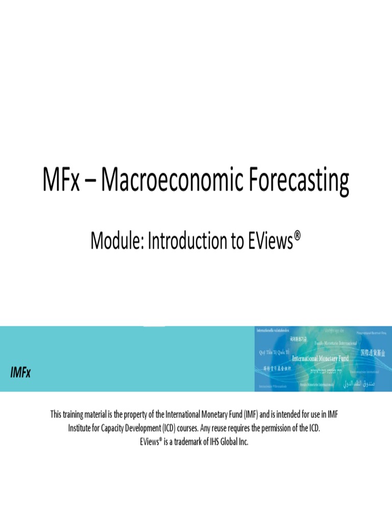 M2 - Intro To EViews | PDF | Regression Analysis | Forecasting