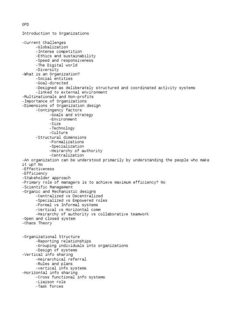 OPD Course Outline | PDF | Strategic Management | Business