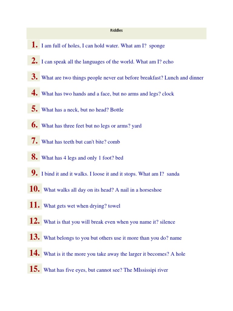 New Riddles | Verb | Subject (Grammar)