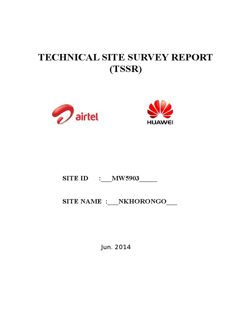 Technical Site Survey Report (TSSR) | PDF | Cable | Antenna (Radio)