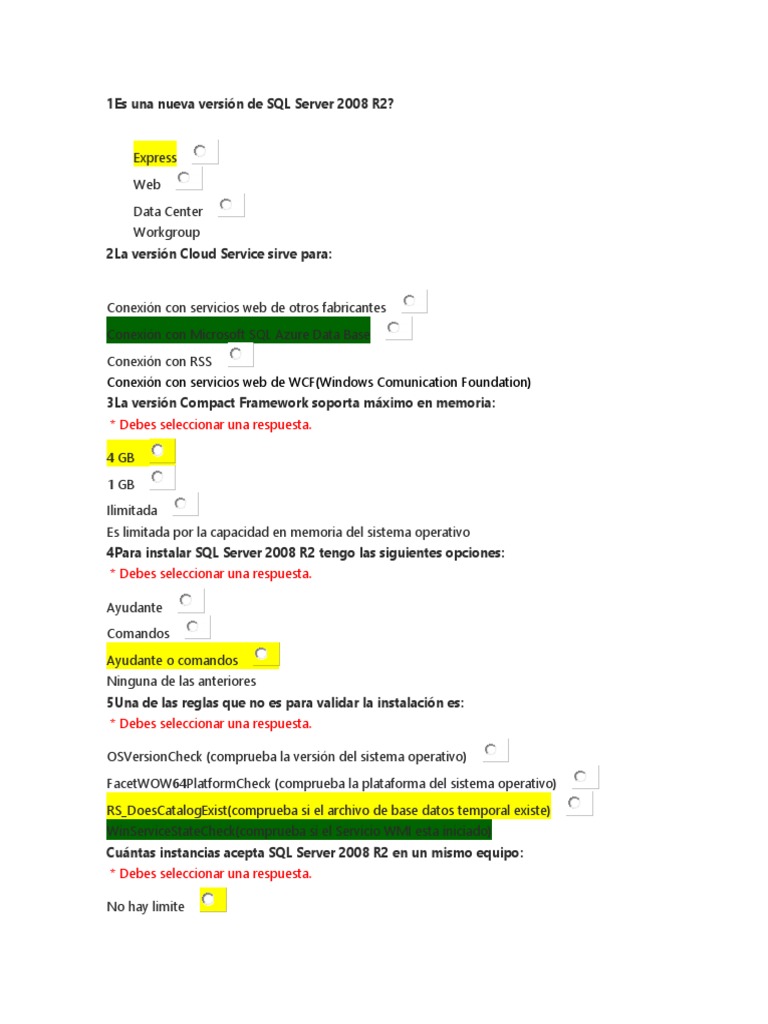 Examen 01 - SQL Server 2008 | PDF | Servidor SQL de Microsoft | Arquitectura de Computadores