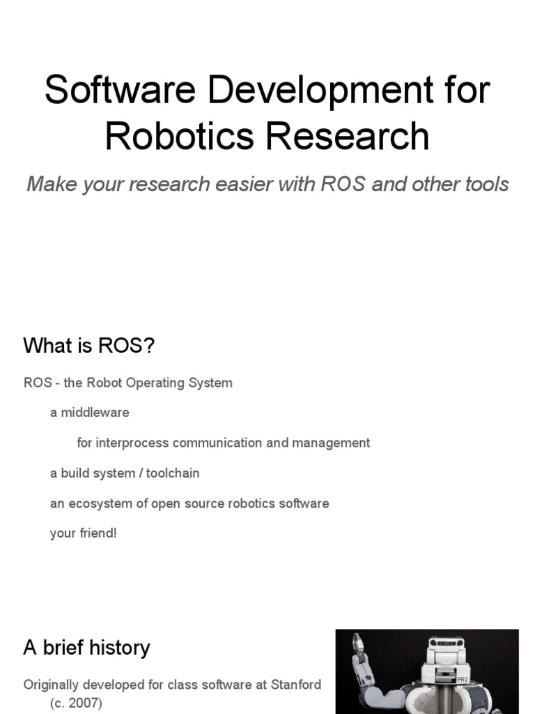 ROS Slides | PDF | Parameter (Computer Programming) | Software Development