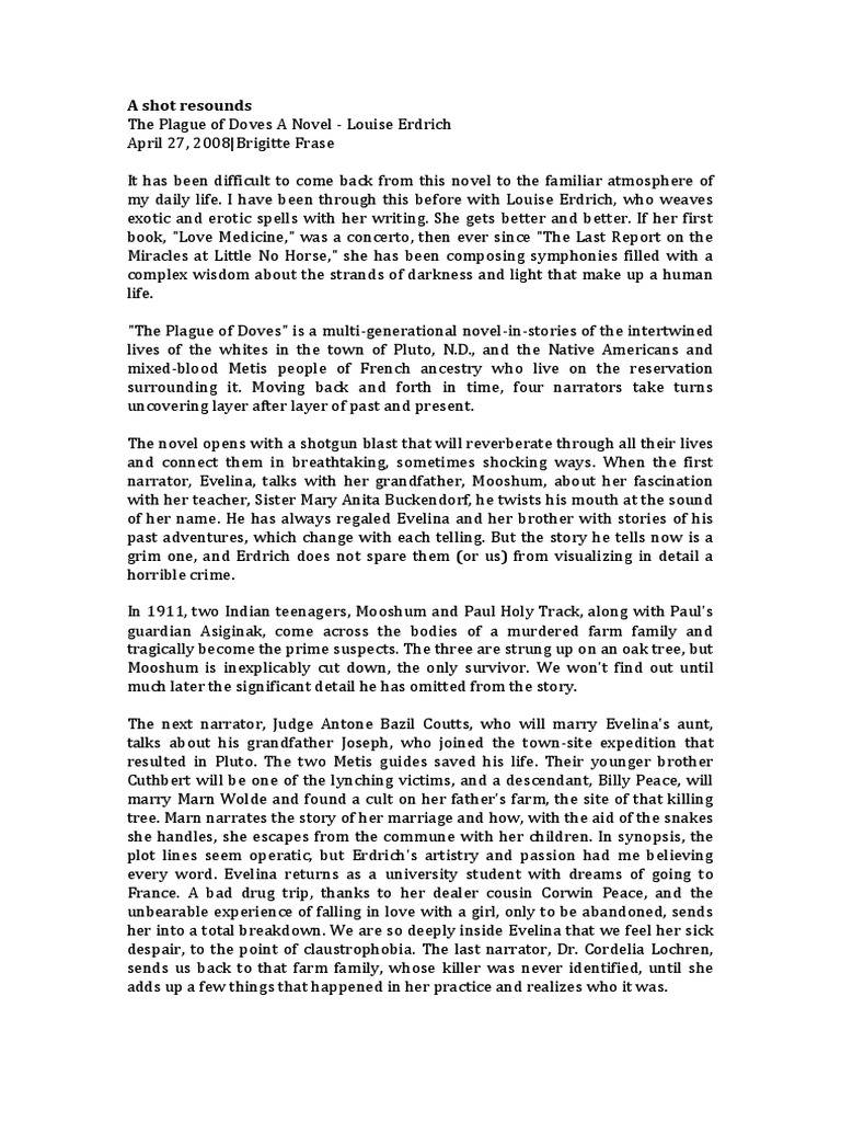 Review Plague of Doves | PDF