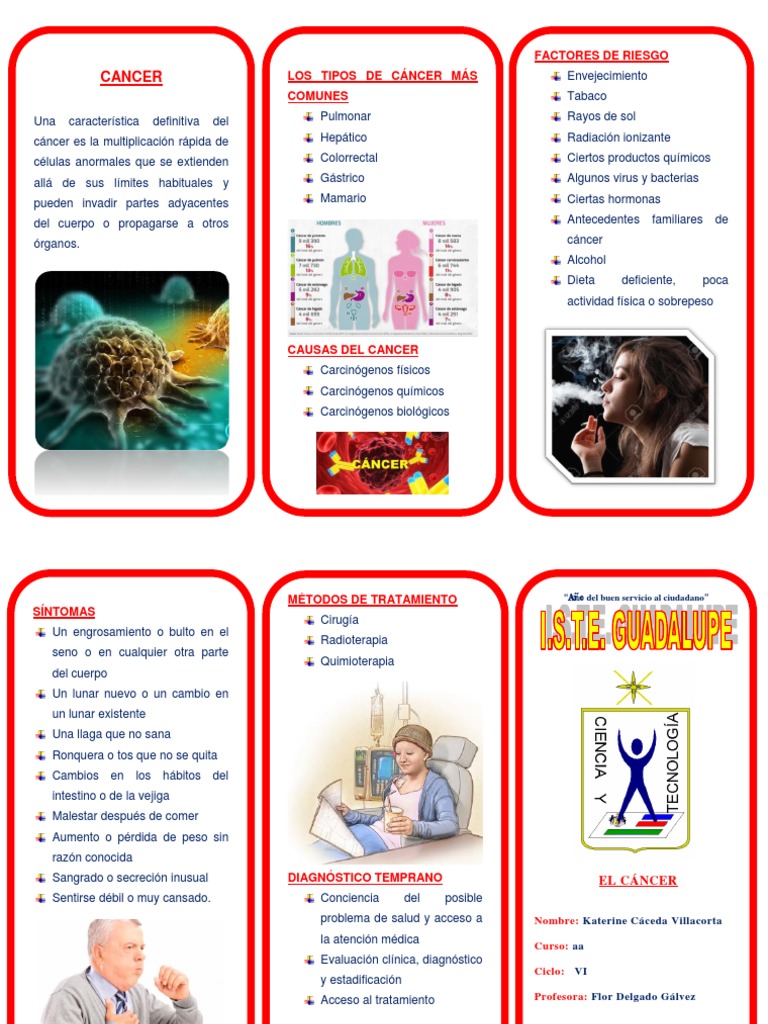 Triptico Cancer | PDF | Neoplasias | Cáncer
