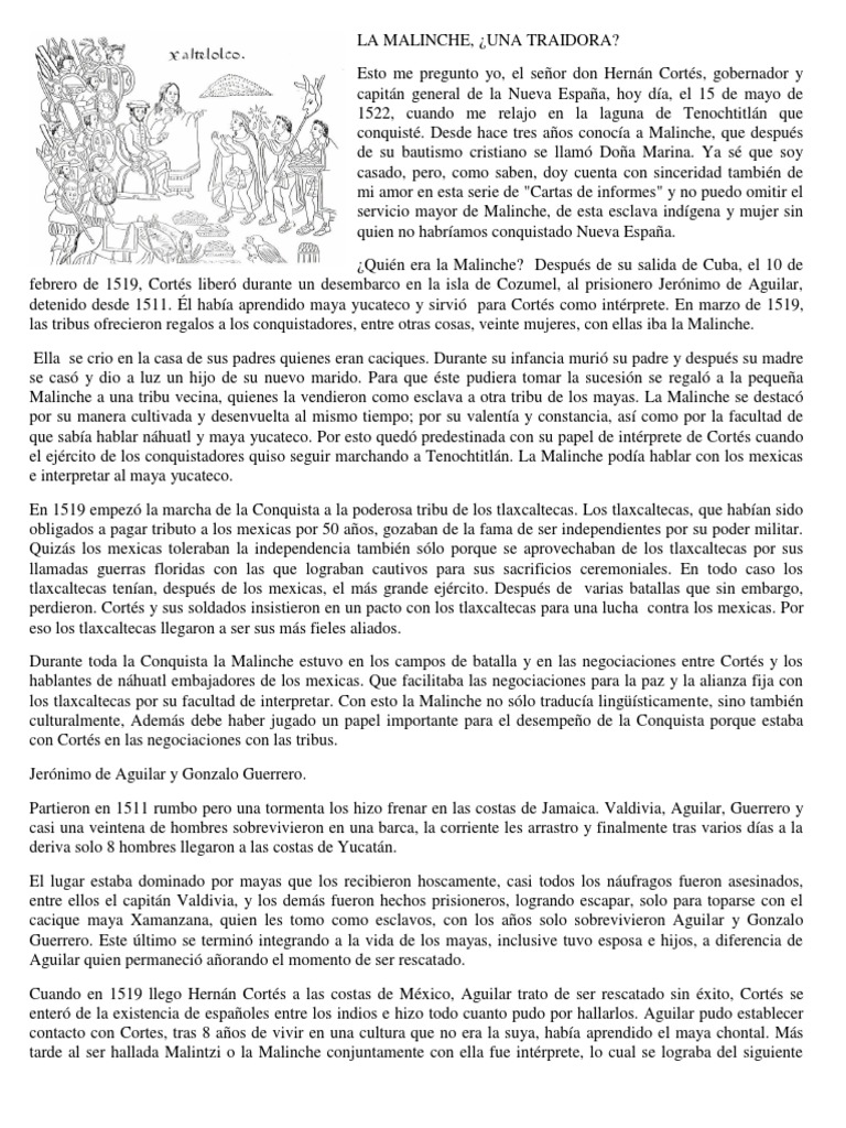 LA MALINCHE y Jeronimo A. | PDF | Hernán Cortés | America latina
