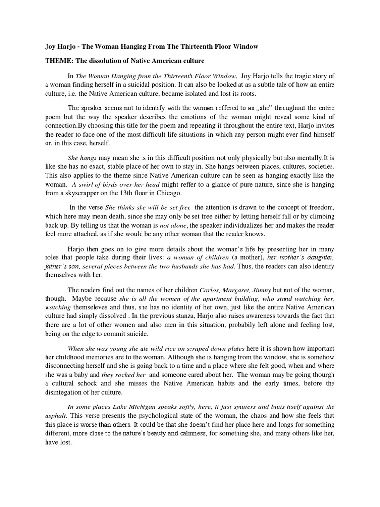 Critical Response - Joy Harjo | PDF | Native Americans In The United States