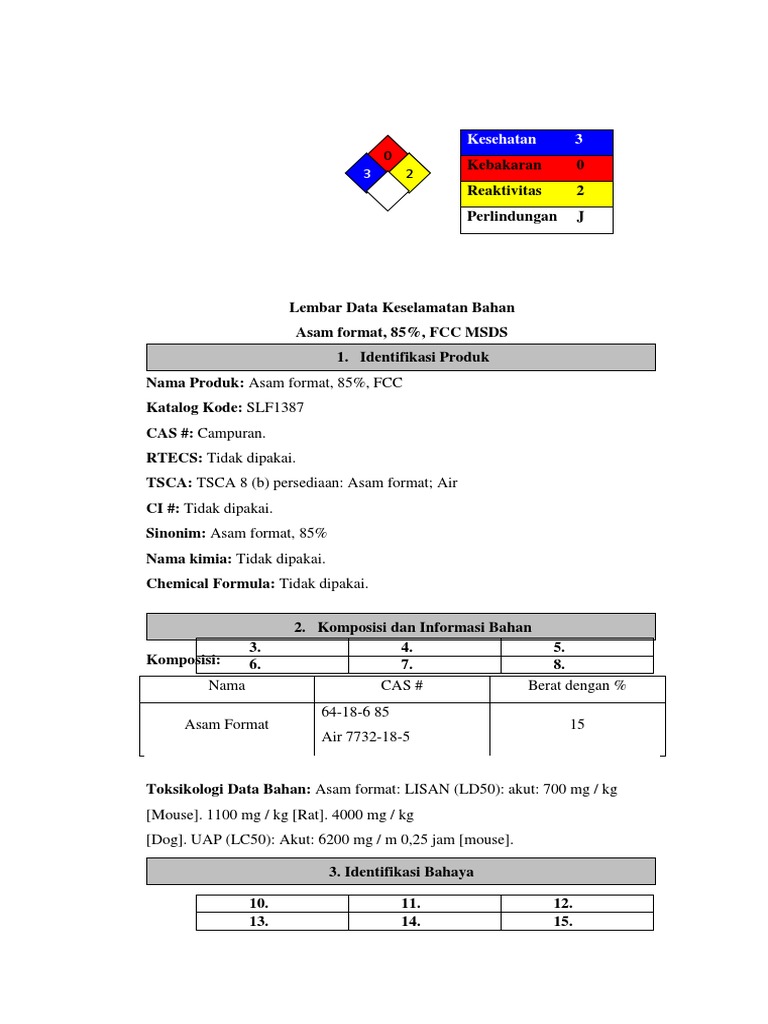 Material Safety Data Sheet Asam Formiat.docx