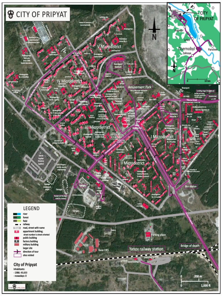 Pripyat City Map and Layout Guide | PDF | Schools