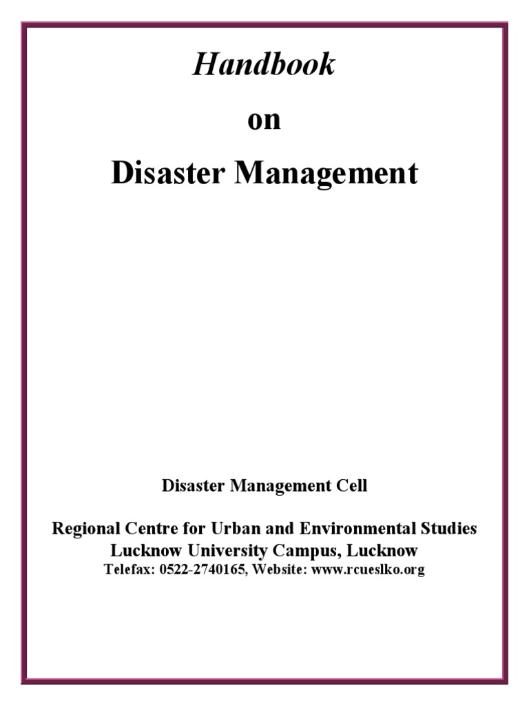 Handbook Disaster Management | PDF | Natural Disasters | Earthquakes