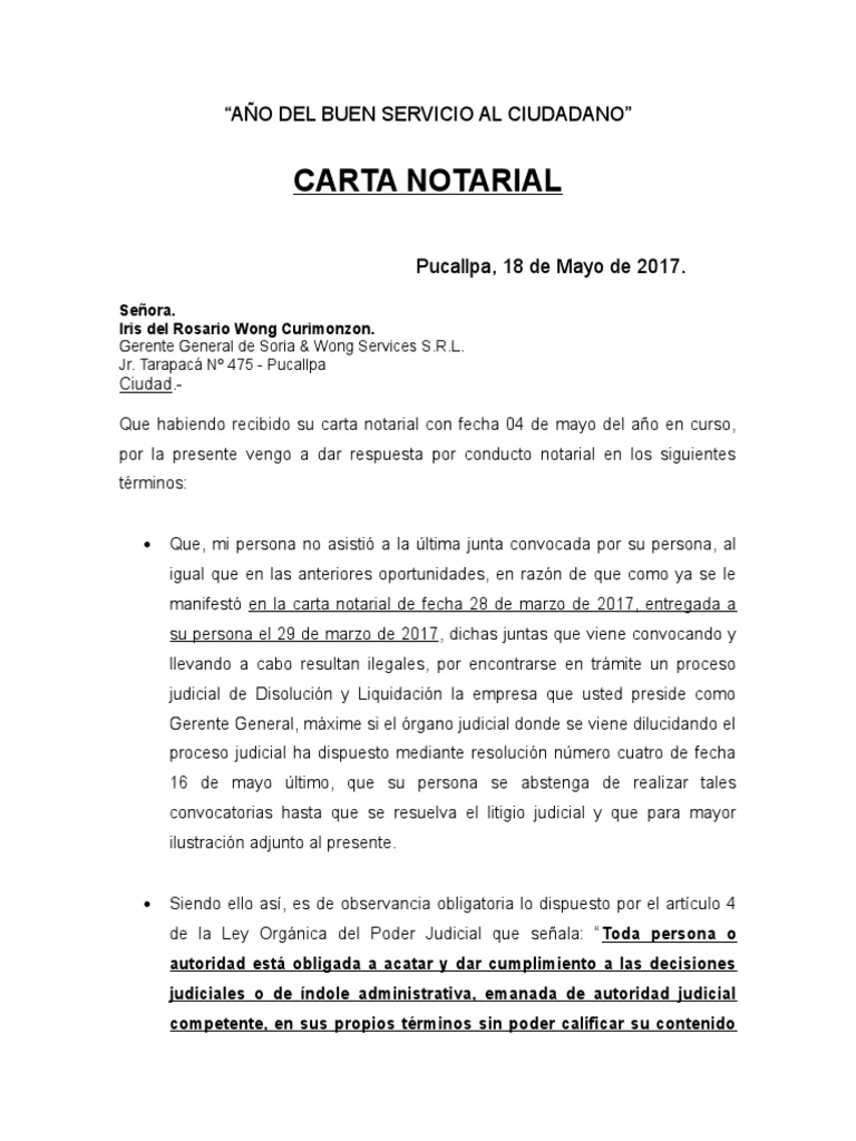 Carta Notarial | PDF