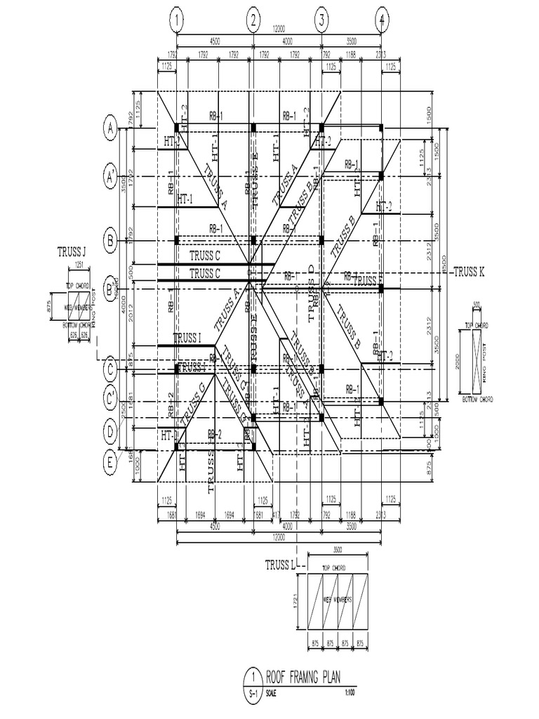 Roof Framing Plan Pasamano | PDF | Structural Engineering ...