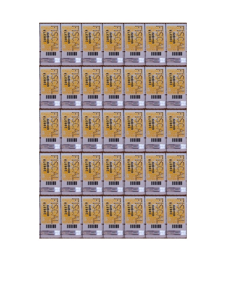 Timbre Fiscal 5 Quetzales