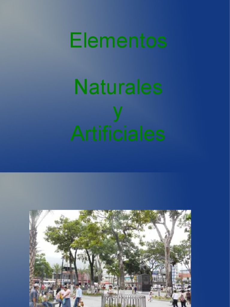 Elementos Naturales y Artificiales | PDF