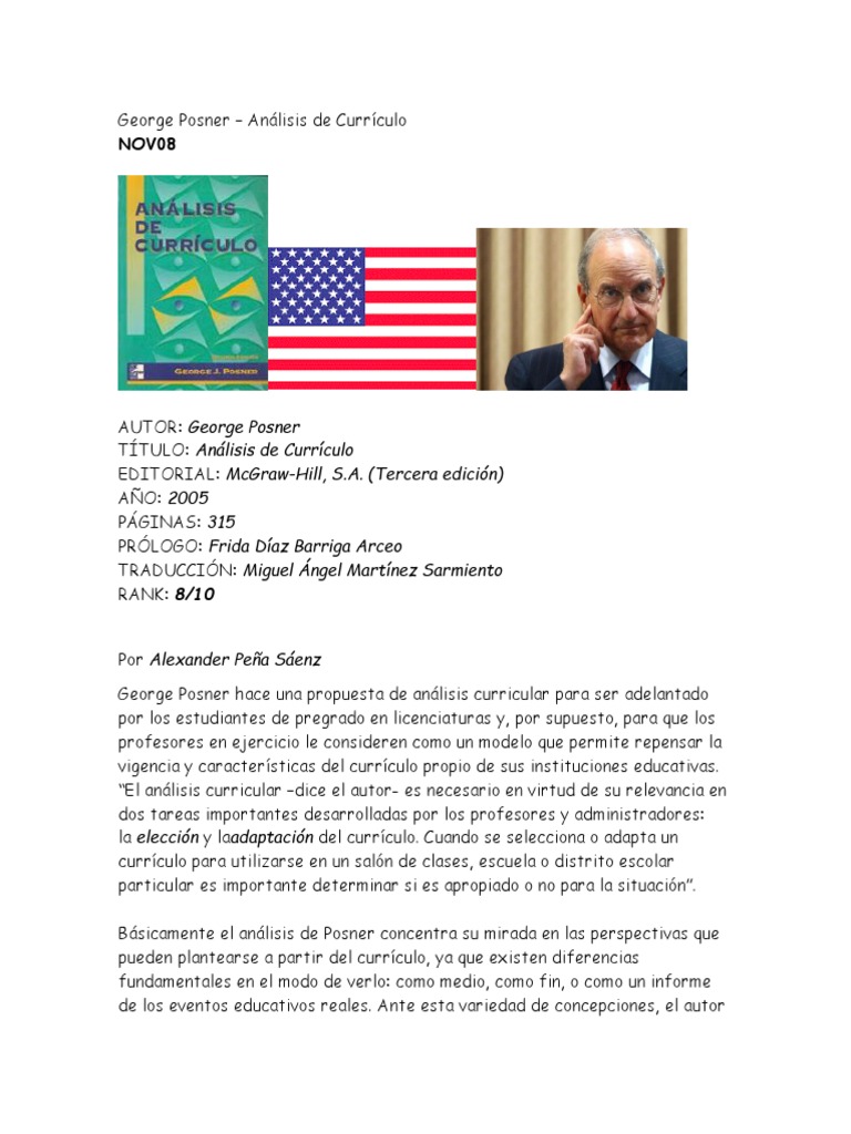 George Posner | PDF | Plan de estudios | Cognición