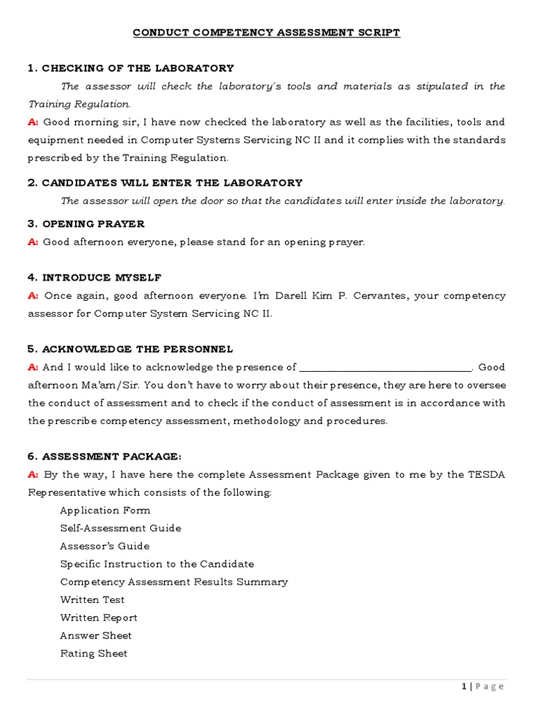 Cca Script | Download Free PDF | Educational Assessment | Competence ...