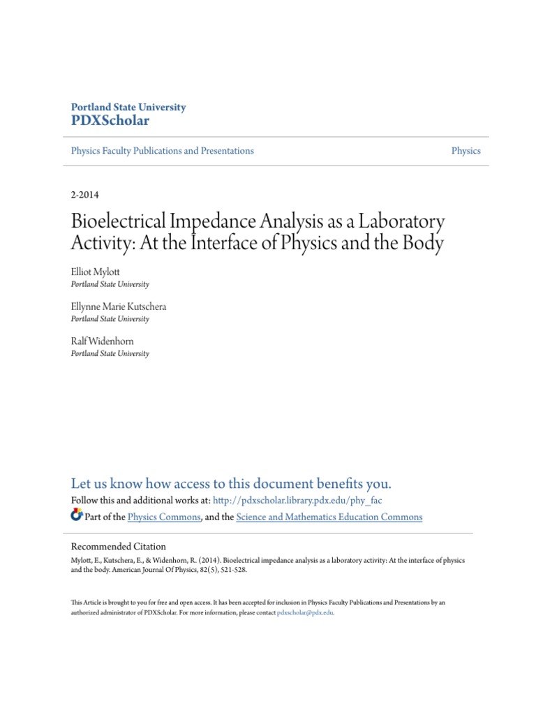 Bioelectrical Impedance Analysis as a Laboratory Activity- At the.pdf ...