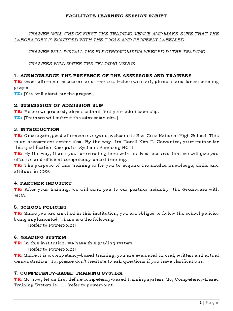 Fls Script | PDF | Competence (Human Resources) | Educational Assessment