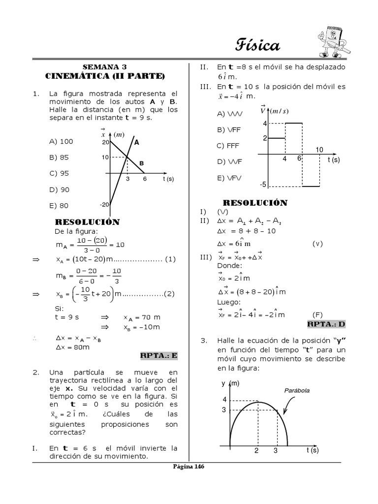 Cinematica Ii PDF | PDF | Movimiento (física) | Espacio