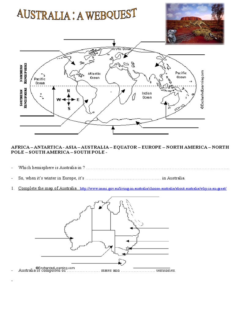 Australia Webquest | PDF | Australia