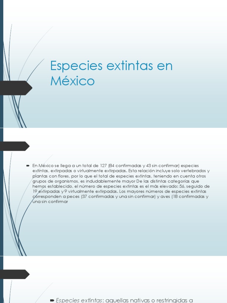 Animales Extintos en México | Extinción | Especies | Prueba gratuita de ...