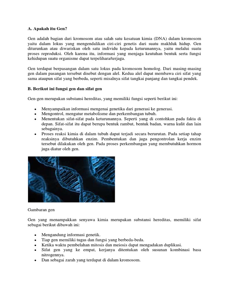 Pengertian Gen | PDF