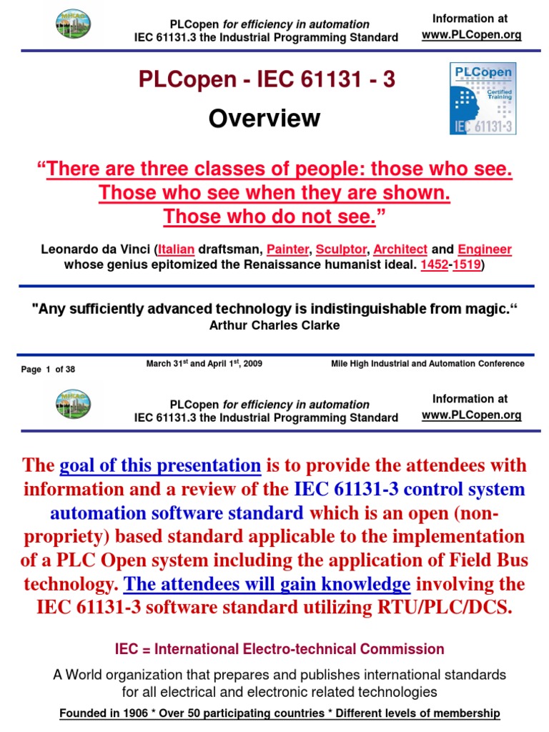 002-MHIAC - PPT - Presentation IEC-61131 3 Standard | PDF | Computer ...