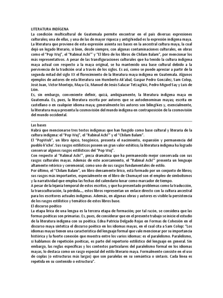 Literatura Indígena | Gente indígena | Poesía
