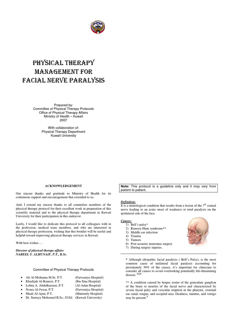 Facial Protocol | PDF | Physical Therapy | Electromyography