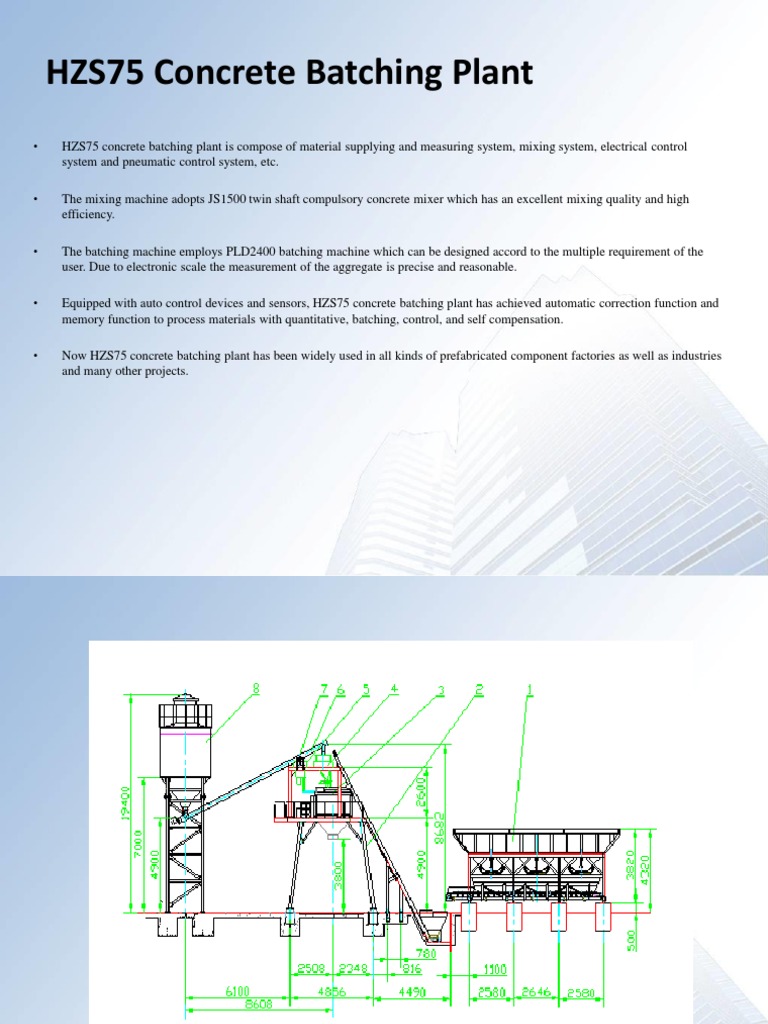 HZS75 Concrete Batching Plant 2 | PDF | Concrete | Industries