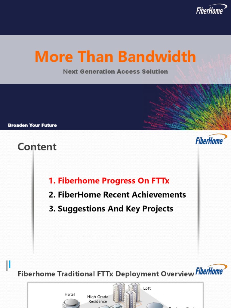 Fiberhome Access Solution FTTH | Fiber To The X | Internet Access