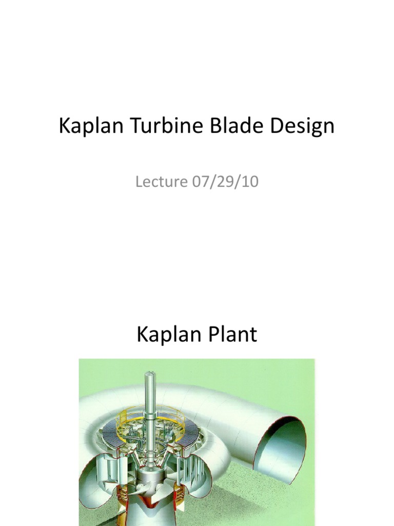 Kaplan Turbine Blade Design Overview | PDF