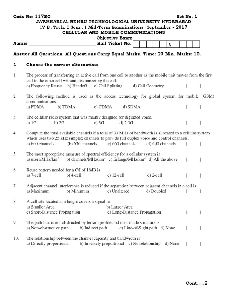 117bg Cellular And Mobile Communications Pdf Pdf Cellular Network Gsm