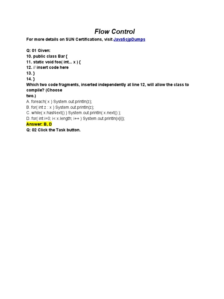 Exploring Flow Control In Java Pdf C Programming Language Control Flow