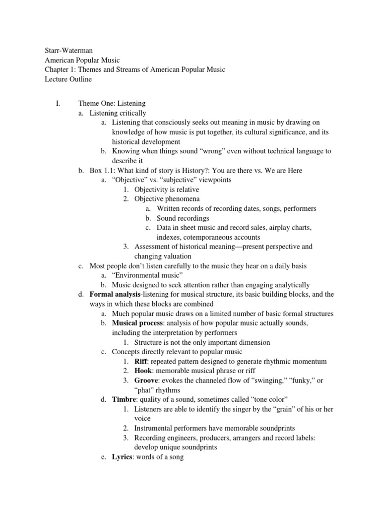 Chapter 1 Lecture Outline - Docx CE PDF | PDF | Tango Music ...