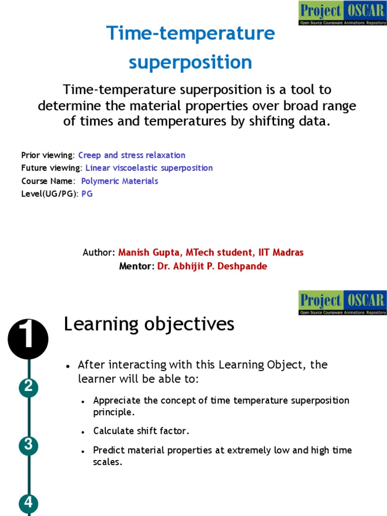4 Time Temperature Superposition | PDF | Viscoelasticity | Continuum Mechanics