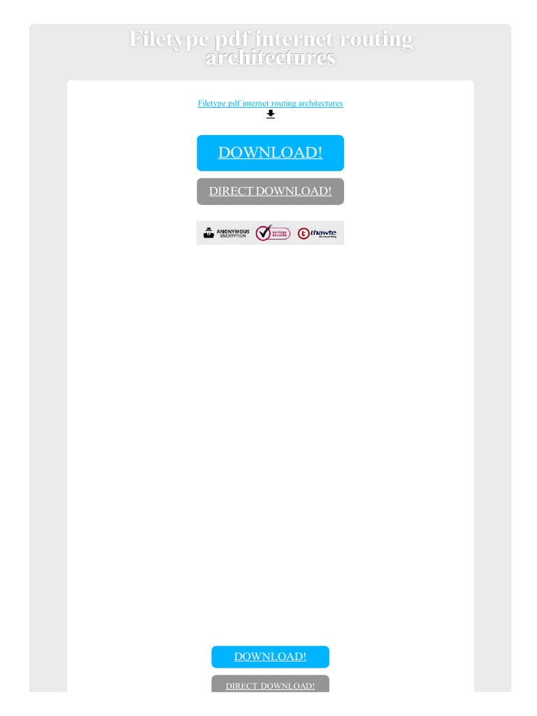 Filetype PDF Internet Routing Architectures | PDF | Routing | Router ...