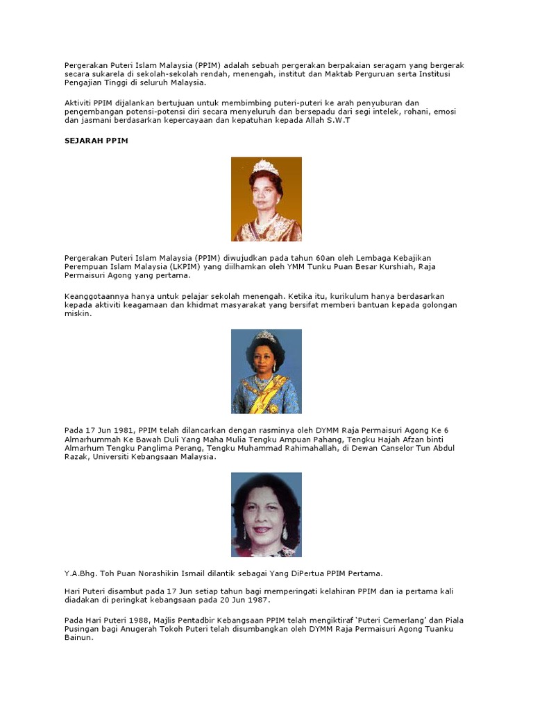 Pergerakan Puteri Islam Malaysia | PDF