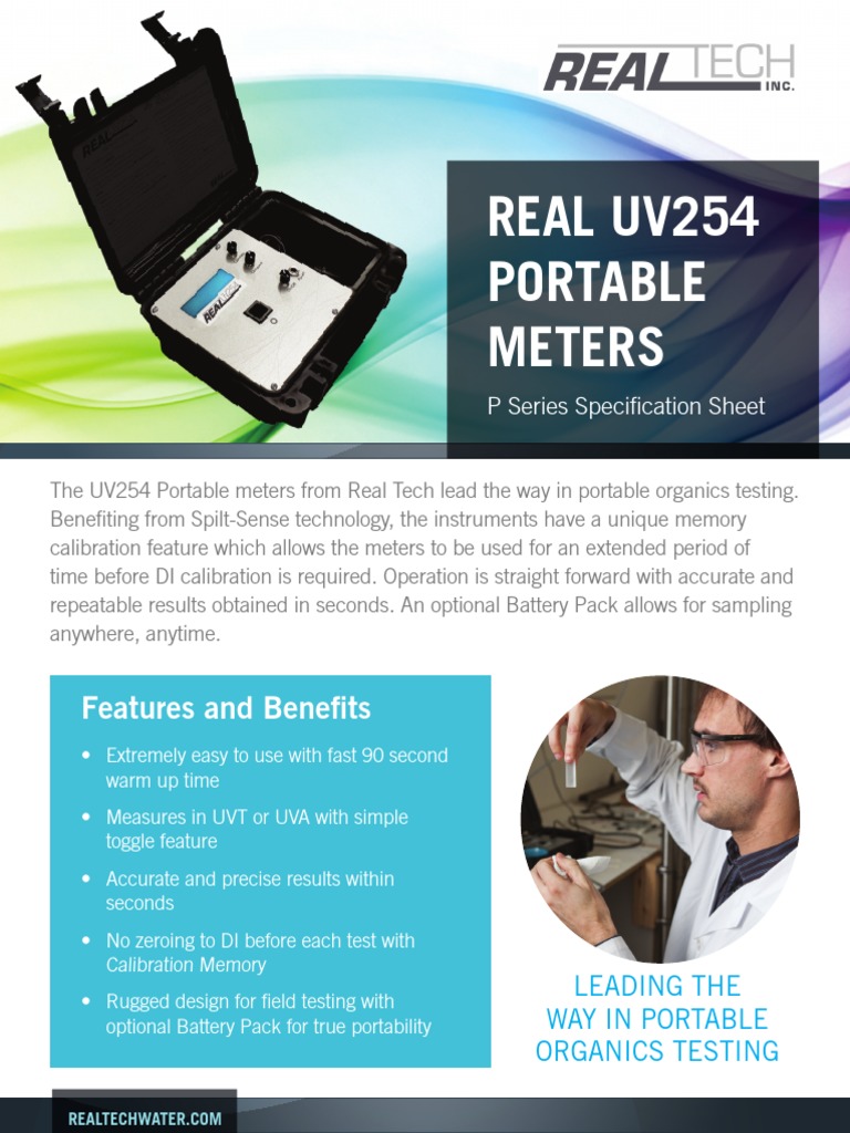 Real UV254 Portable Meter | PDF | Ultraviolet | Calibration