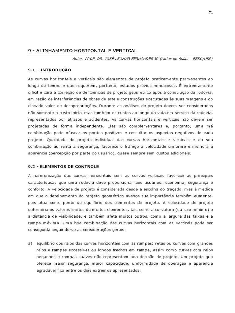 Pg Alinhamento Horizontal E Vertical Recomendações Pdf