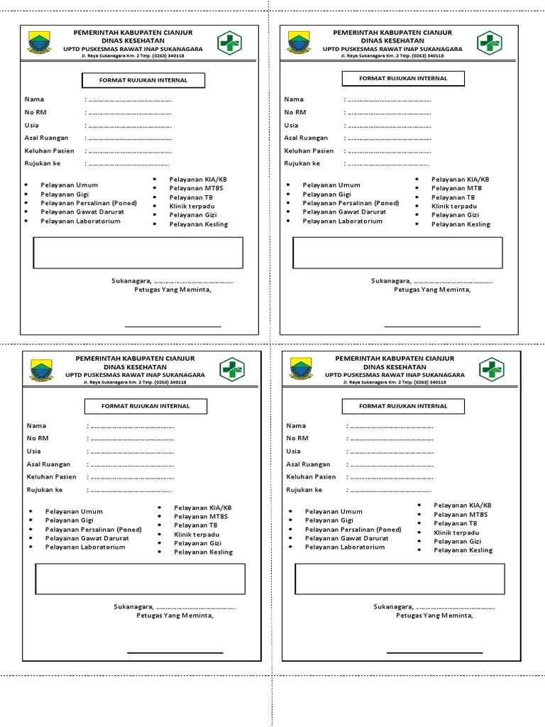 Format Rujukan Internal | PDF