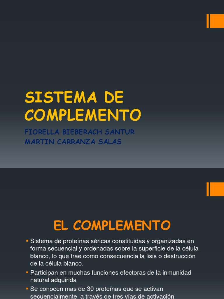 Sistema de Complemento 1 | PDF | Sistema complementario | Biología