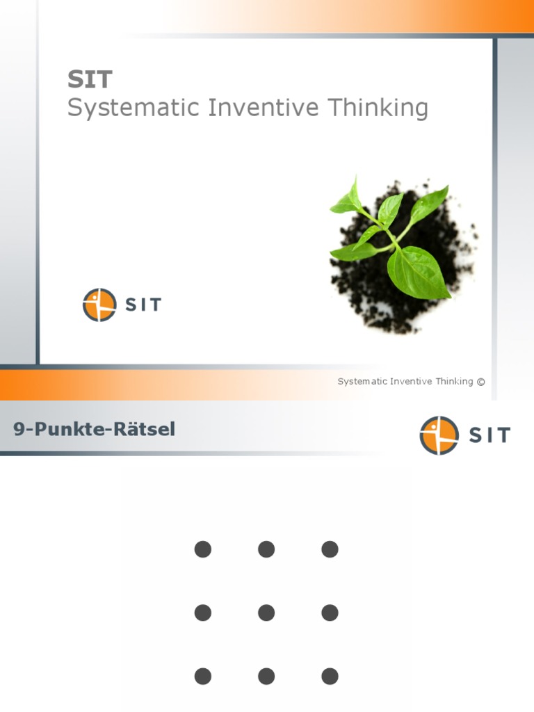 SIT - Systematic Inventive Thinking | PDF | Psychological Concepts ...