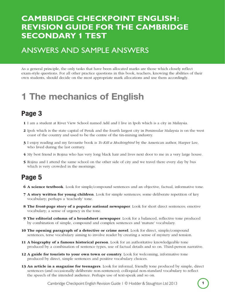 English Revision Guide Answers PDF | PDF | Recycling | Metaphor