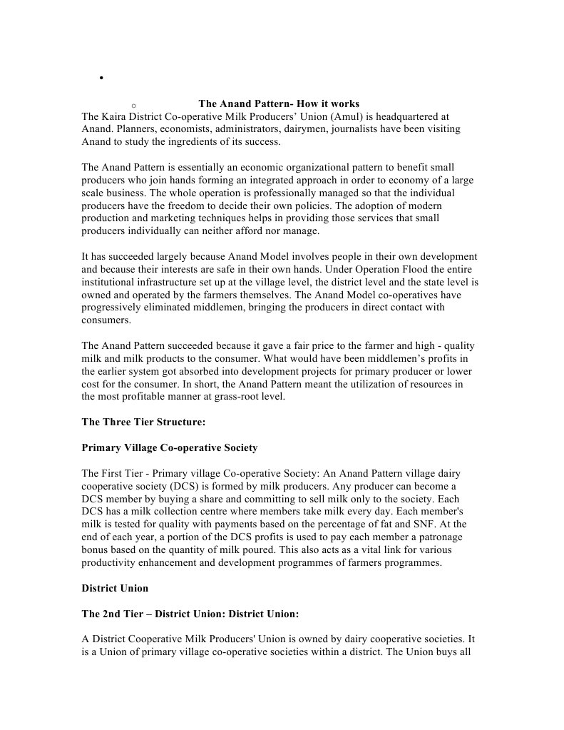 The Anand Pattern | PDF | Cooperative | Economies