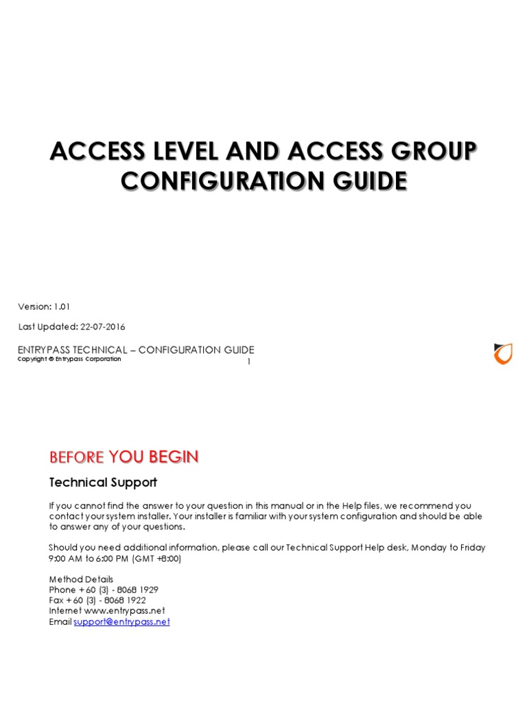 Access Level and Access Group Configuration Guide V1.01 | PDF ...