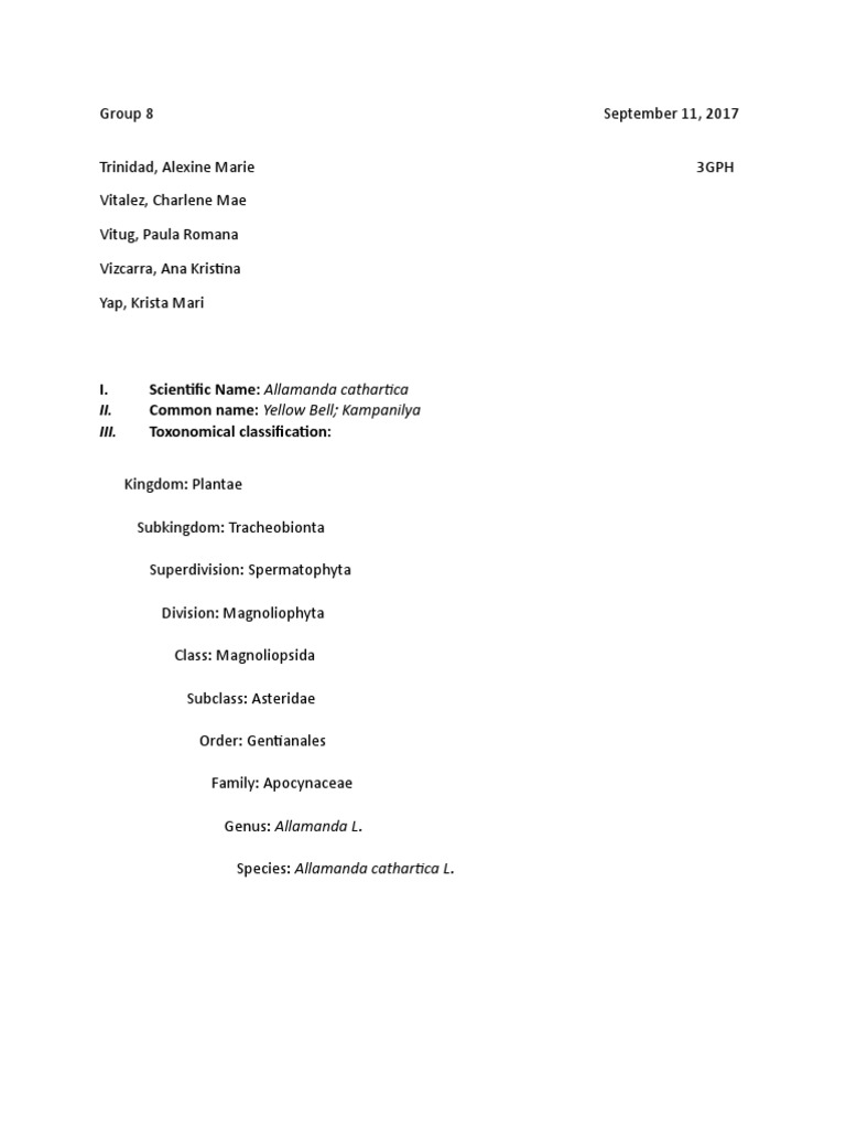 Yellow Bell - Plant Datasheet | PDF | Plants | Horticulture And Gardening