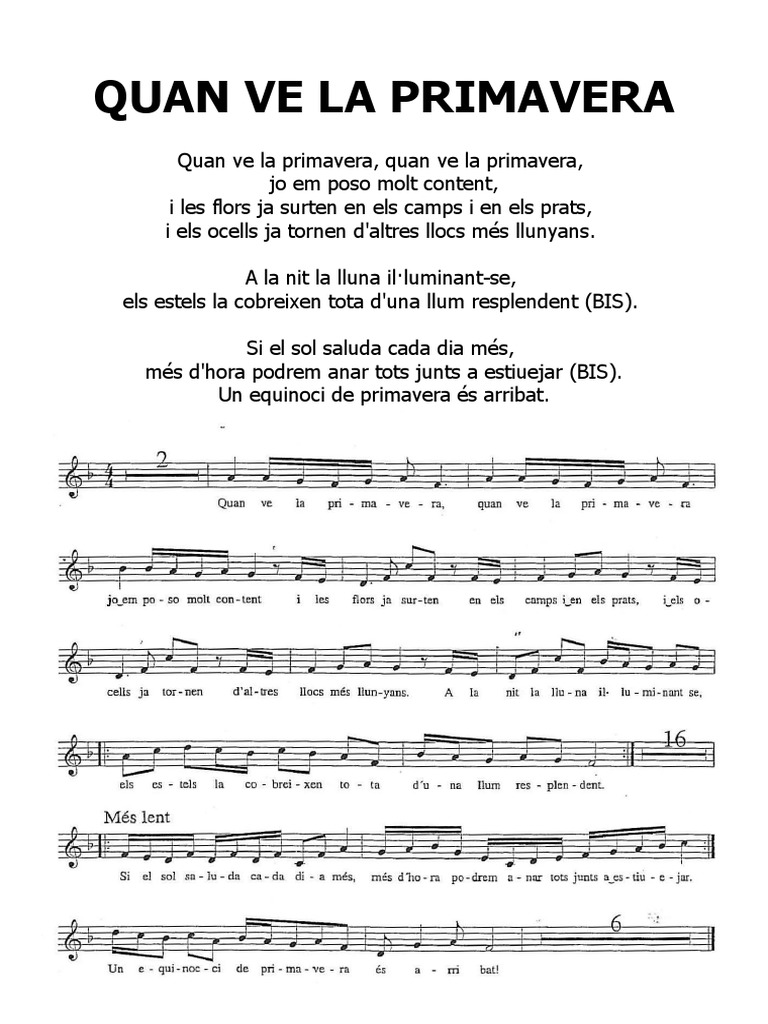 Quan Ve La Primavera | PDF