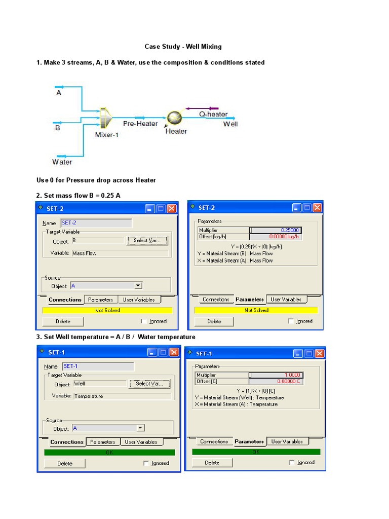 Case Study - Well Mixing 1. Make 3 Streams, A, B & Water, Use The ...